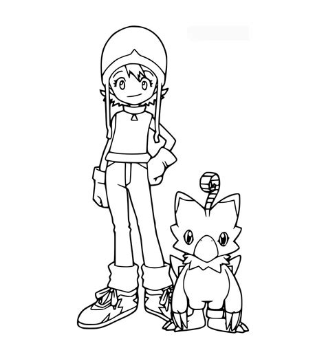 Sora Biyomonin Kanssa Värityskuva Lataa Tulosta Tai Väritä Verkossa