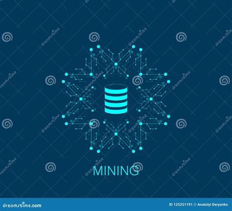 Data Mining Vector Illustration Concept Logo Icon Symbol Stock