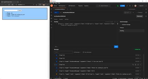 connect signalr apis with postman