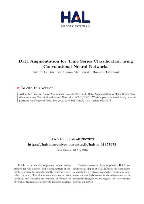 data augmentation for time series classification using convolutional