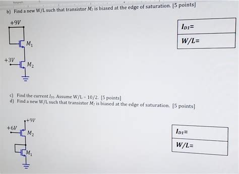 Solved Problem 1 For The Circuits Below Use The Following Chegg Com