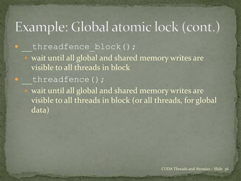 ppt cuda lecture 7 cuda threads and atomics powerpoint presentation