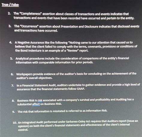 Solved True False2 ﻿the Completeness Assertion About
