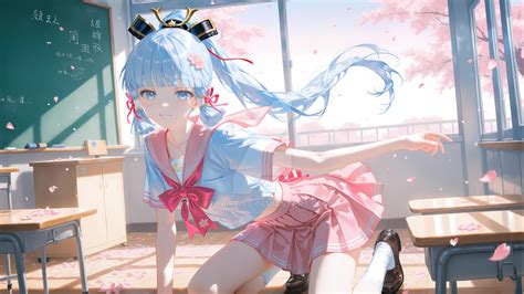 Kamisato Ayaka Sakura School 18 By Ryoairtist On Deviantart