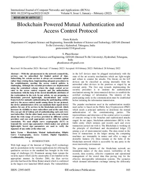 Pdf Blockchain Powered Mutual Authentication And Access Control Protocol