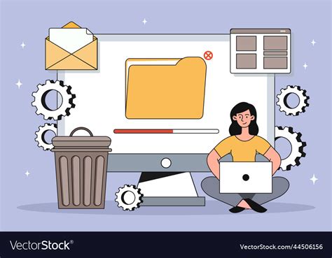 Removing Files Concept Royalty Free Vector Image