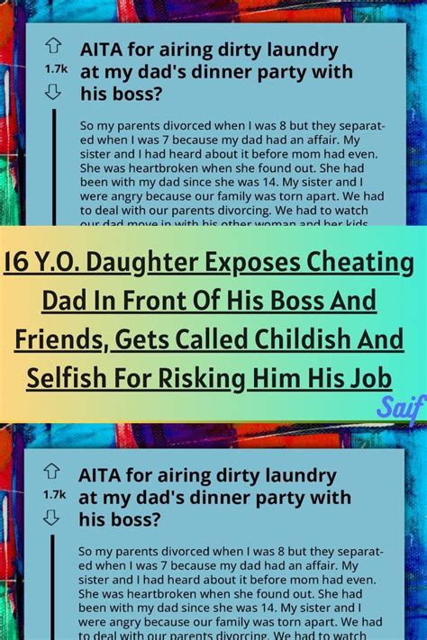 16 Y O Daughter Exposes Cheating Dad In Front Of His Boss And Friends