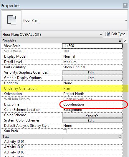 Revit Underlay Settings Greyed Out REVIT AU