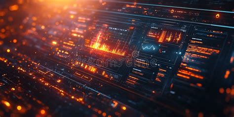 Dynamic Visualization Of Data Analysis With Glowing Elements In A
