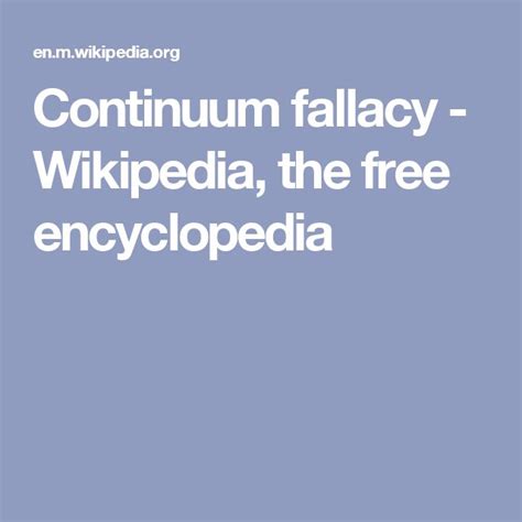 Continuum Fallacy Wikipedia The Free Encyclopedia Wikipedia