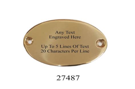 Personalised Engraved Premium Solid Brass Plates Various Sizes Etsy Uk