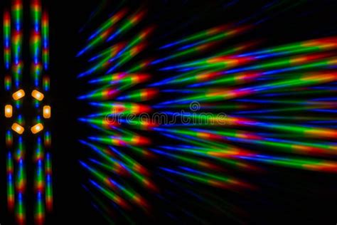 Photo Diffraction Pattern Of The Led Array Obtained By The Grating