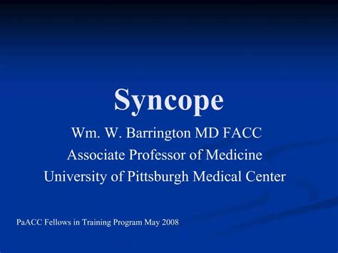 PPT Syncope PowerPoint Presentation Free Download ID 326655