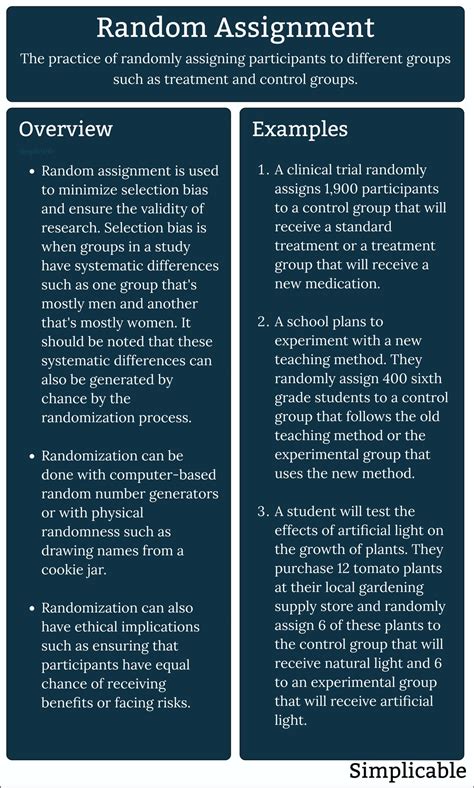 5 Examples Of Random Assignment Simplicable