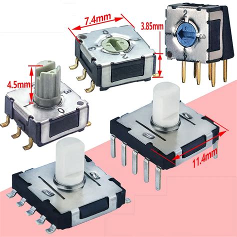 1pcs 17models Miniature Rotary Band Switch 4gears 5 6 7 8 Position