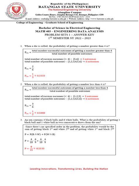 Math 403 Problem Sets 1 Answer Key Pdf Science