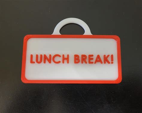 Lunch Break Sign By Armando Download Free Stl Model