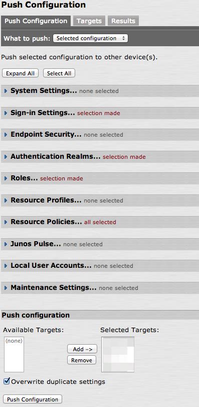 Juniper Secure Access Configuration Push Clay Haynes