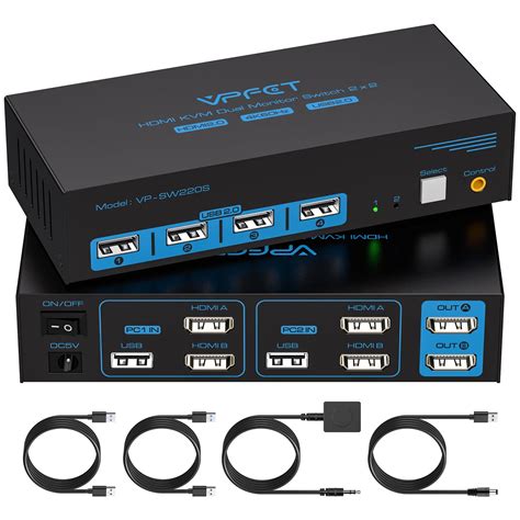 Enhance Your Workspace With The Hdmi Kvm Switch 2 Monitors Electronikz