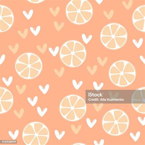 오렌지와 레몬 여름 일러스트레이션 컬러 배경에 다채로운 과일이있는 Seamlees 패턴 식품 개념 초대 포스터 카드 직물 직물을위한 템플릿 디자인 0명에 대한 스톡 벡터