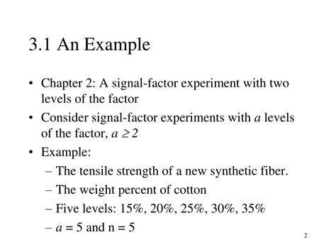 Ppt Chapter 3 Experiments With A Single Factor The Analysis Of Variance Powerpoint