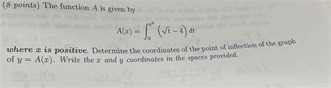 Solved 8 ﻿points ﻿the Function A ﻿is Given