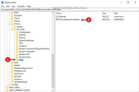 How To Disable Microsoft Edge Inprivate Browsing Actjza