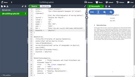 Using Bibliographies On Overleaf Overleaf Online LaTeX Editor
