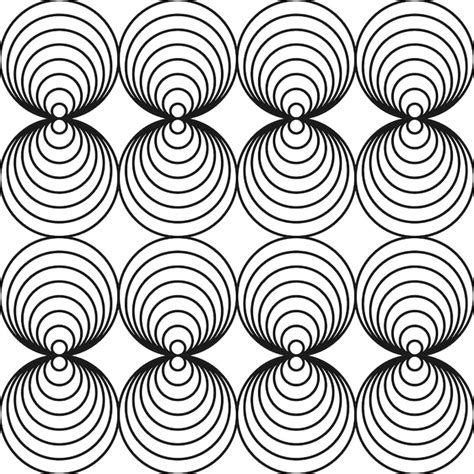 Premium Vector Monochrome Seamless Circle Pattern Swirl Ornament Design