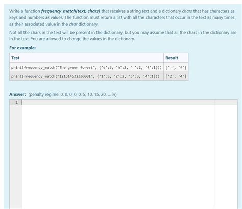 Solved Write A Function Frequencymatchtext Chars That