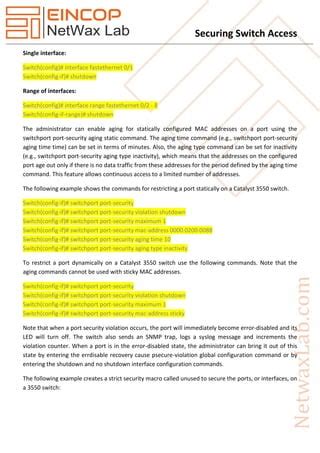Securing Switch Access PDF