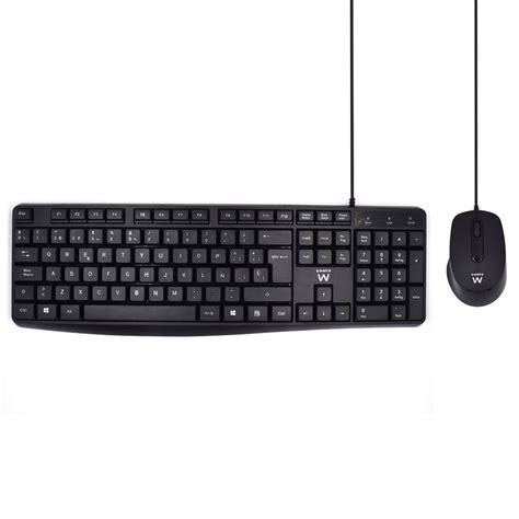 Keyboard And Mouse Set With Quiet Typing Es Layout Ewent Eminent