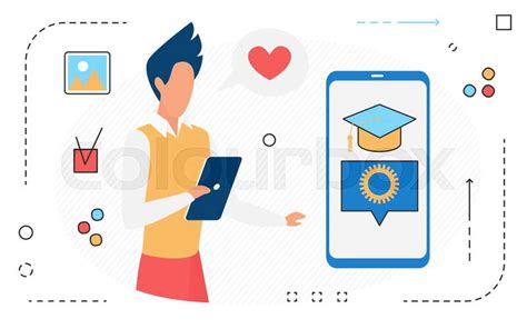 Elearning Personal Mobile Studying School Application Remot Colourbox Elearning Personal Mobile Studying School Application Remot Colourbox