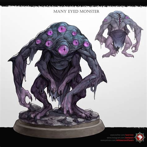 Many Eyed Monsters Set Ekaterina Mikhailova Criaturas Abissais