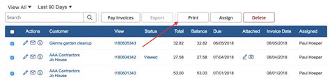 Web Dashboard Print An Invoice As A PDF InvoiceASAP Support