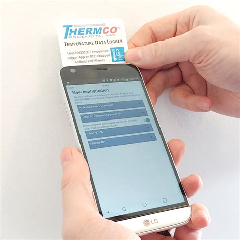 NFC Temperature Data Logger LABELS W Smartphone App Thermco Products