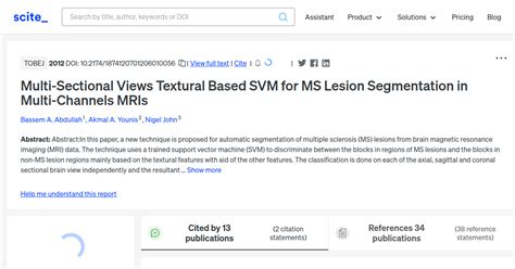 multi sectional views textural based svm for ms lesion segmentation in