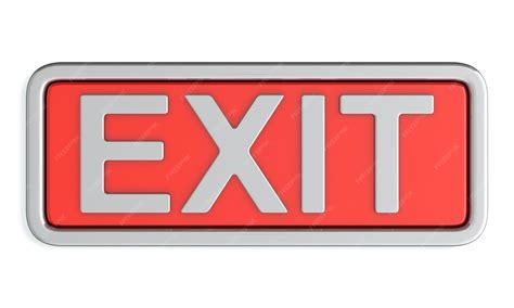 Premium Photo Red Exit Sign