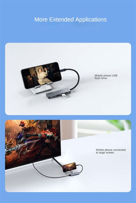 Type C 5in1 Docking Station HDMI 4K USB3 0 Type C Data Transfer USB Multi Port Hub USB C HUB For