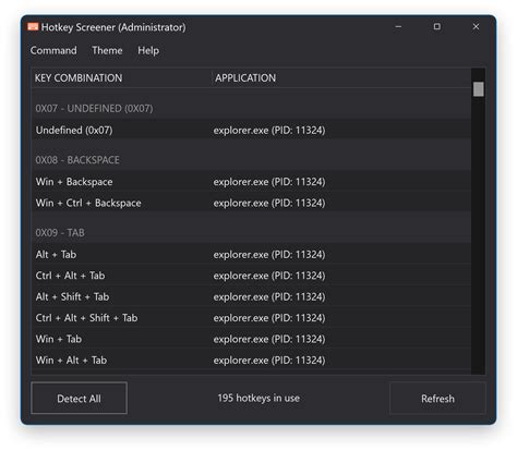 Hotkey Screener V Enumerate Global Hotkeys Ntwind Software