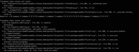 Ner任务fine Tuning 报keyerror错误 · Issue 167 · Paddlepaddleernie · Github