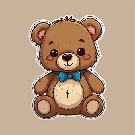 Teddy Sticker Design 49476951 Vector Art At Vecteezy