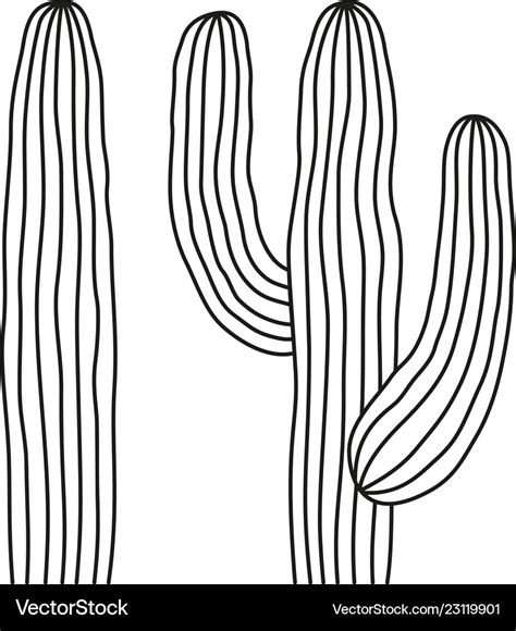 Cactus Clip Art Black And White
