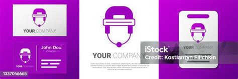 흰색 배경에 격리 된 로고 타입 하키 헬멧 아이콘 로고 디자인 템플릿 요소입니다 벡터 Championship에 대한 스톡 벡터 아트 및 기타 이미지