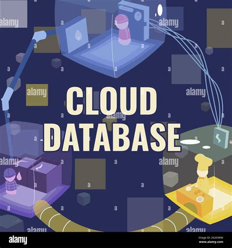 Conceptual Caption Cloud Database Word Written On Optimized Or Built For A Virtualized