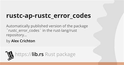 Rustc Ap Rustcerrorcodes — Rust Library Librs