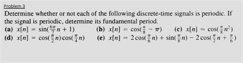 Solved Problem Determine Whether Or Not Each Of The Chegg