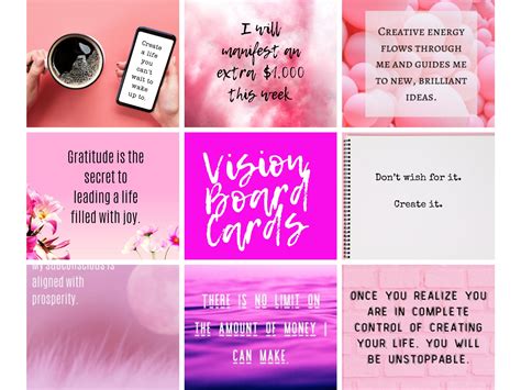 Materials Collage Sheets Vision Board Kit Printable Vision Board Images
