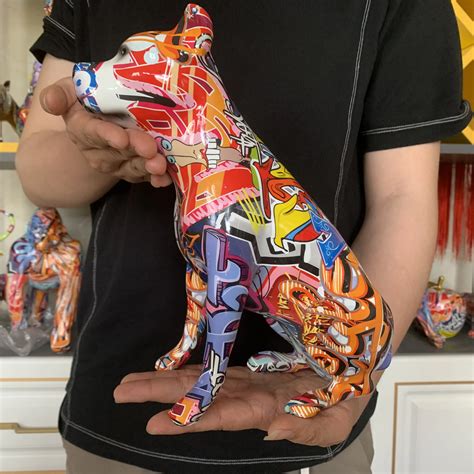 Graffiti Staffordshire Bull Terrier Resin Statue Corx Designs