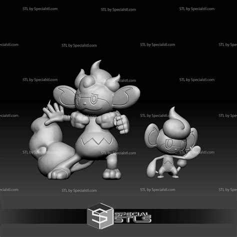 Pokemon Stl Collection Pansear Simisear Specialstl